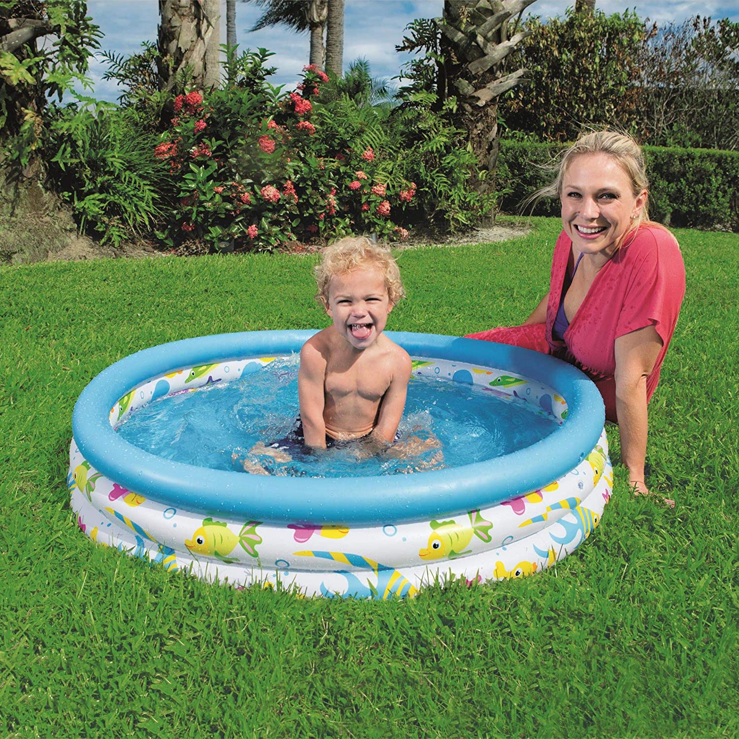 Bestway 40 x 10-inch Ocean Life Paddling Pool for Kids - Khilonay